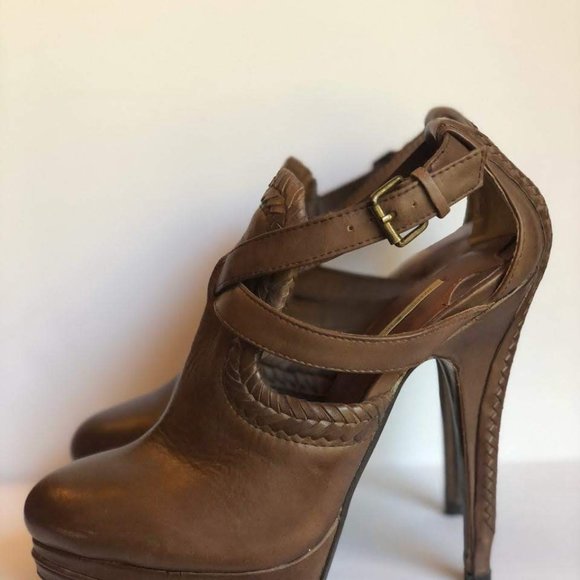 Max Studio | Shoes | Max Studio Leather Platform Stiletto Clog Boots ...